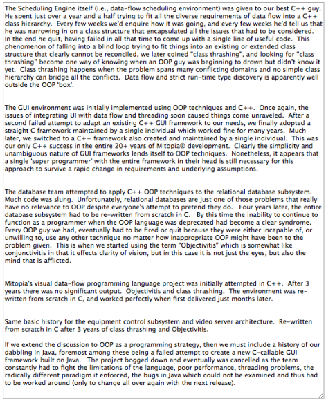 Is object oriented programming a false grail?